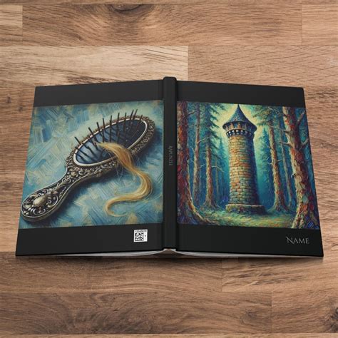 Personalized Rapunzel Journal Original Oil Paint Style Art Unique