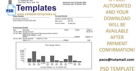 Nab Statement Template Editable Templates