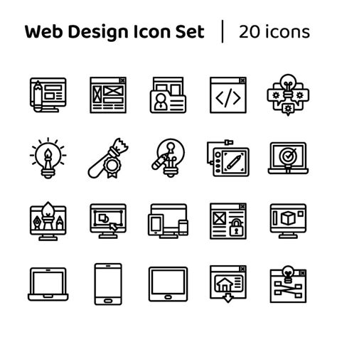 Web Design Icon Set 47746878 Vector Art At Vecteezy