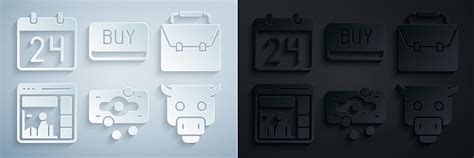 스택 지폐 현금 서류 가방 성장 그래프가있는 웹 사이트 황소 시장 구매 버튼 및 캘린더 아이콘을 설정합니다 벡터 3차원 형태에