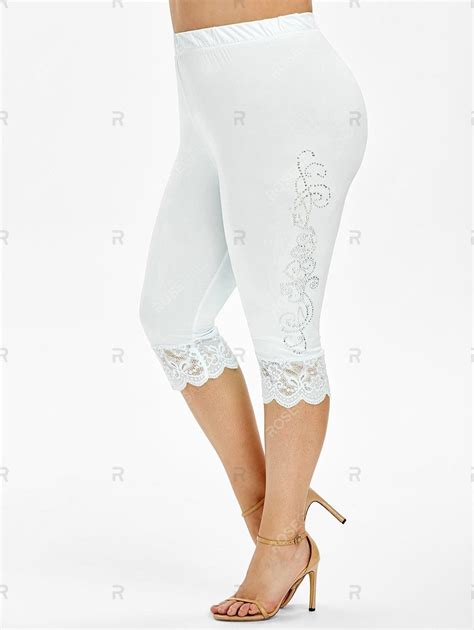 Capri Leggings Lace Trim
