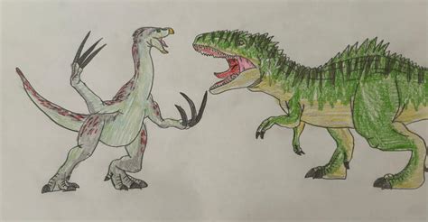 Giganotosaurus Vs Therizinosaurus Ii By Drawasaurus04 On Deviantart