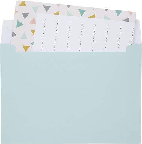 50 Sheets Of Lined A4 Letter Writing Paper With Colourful Triangles