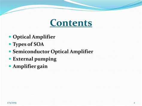 Semiconductor Optical Amplifier Pptx
