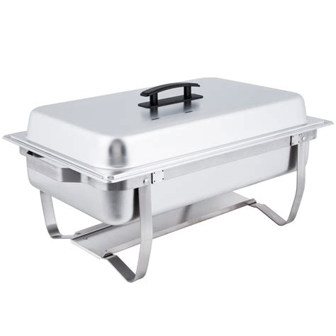 8 Qt Stainless Steel Chafer W Folding Frame Full Size