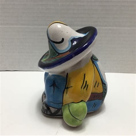 Mexico Accents Mexico Art Pottery Clay Figurine Siesta Man Statue