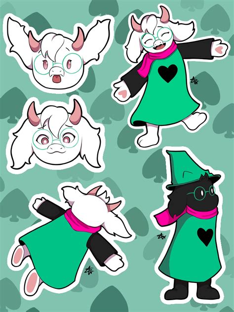 Ralsei Splat Sprite Vinyl Sticker Deltarune Fanart Etsy