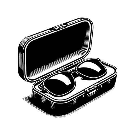 Sunglasses Case Silhouette Vector Illustration Premium Ai Generated