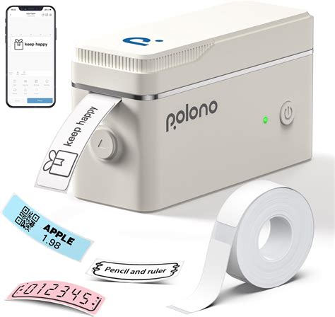 Polono P31s Label Maker Machine With Tape Portable Thermal Printer Portable Bluetooth Label