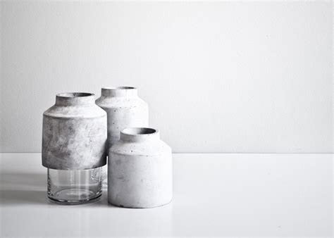 Willmann Vase By Hanne Willmann Has A Glass Base And A Concrete Lid