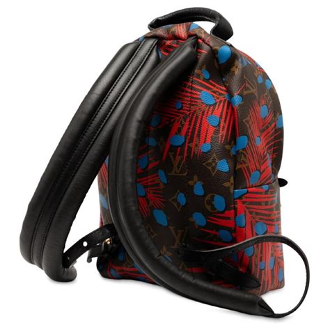 Louis Vuitton Monogram Jungle Dot Palm Springs Backpack Pm Brown Red