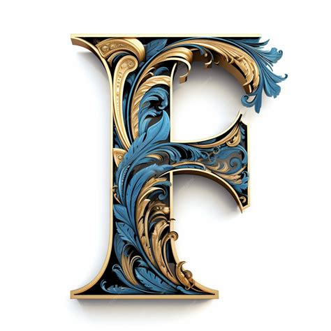 Premium Photo A Close Up Of A Fancy Letter E With A Blue And Gold Design Generative Ai