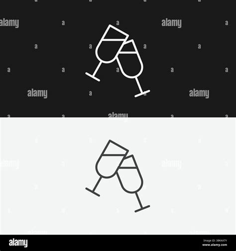 Two Clinking Wine Glasses On Black And White Backgrounds Representing