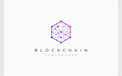 Blockchain Connection Hexagon Tech Logo Templatemonster