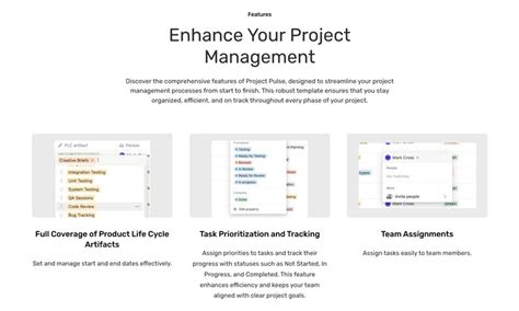 Projectpulse Project Management Notion Template Product Life Cycle Startup Marketing Project
