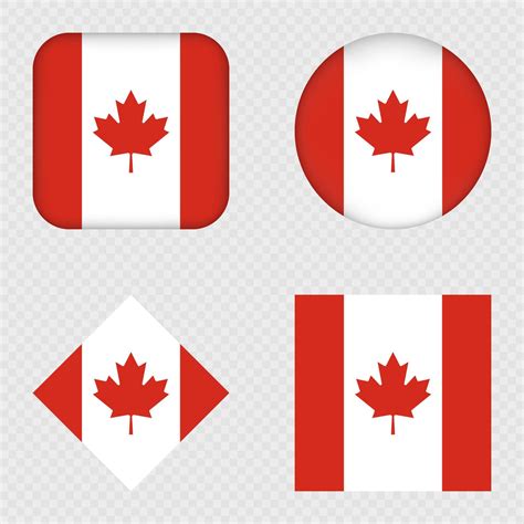Canada Flag Icons Pack 55592741 Vector Art At Vecteezy
