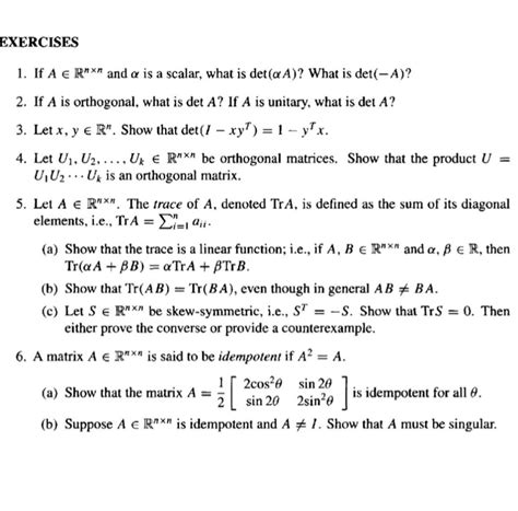 solved exercises 1 if a e rnxn and α is a scalar what is