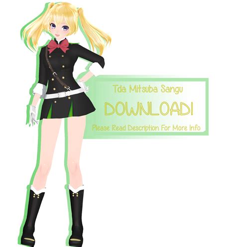 Mmd Tda Mitsuba Sangu Model Dl By Randomanimeartist On Deviantart