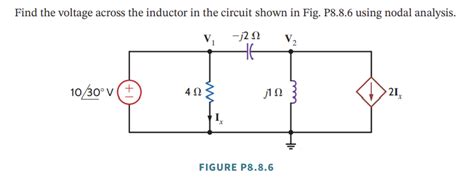 Solved Find The Voltage Across The Inductor In The Circuit