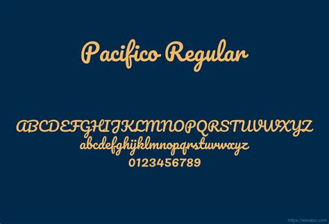 Pacifico Regular Font Free Download [ttf Otf] Wisabo Fonts