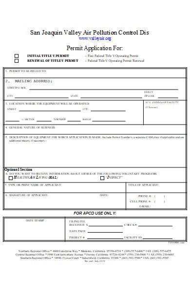 Free 50 Permit Forms Download How To Create Guide Tips