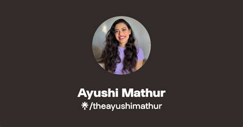 Ayushi Mathur Instagram Linktree