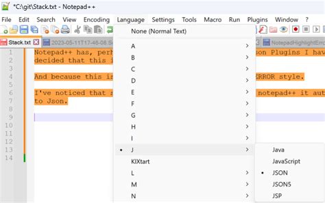 Which Notepad Plugin Sets The Texts Background Color To Orange