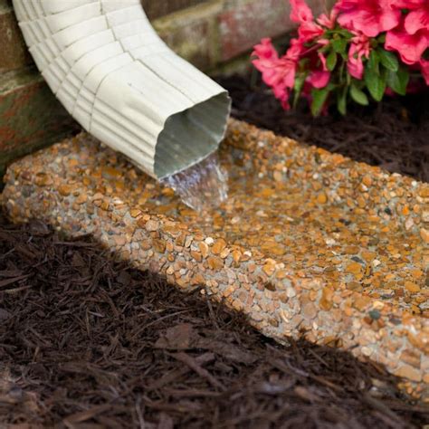 18 Creative Downspout Landscaping Inspirations Splash Blocks