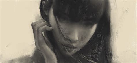 배경 화면 밑그림 여자들 삽화 얼굴 아시아 사람 초상화 x WallpaperManiac 배경 화면 WallHere