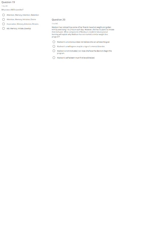 Solved Actention Memory Intention Detention