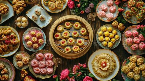 A Dim Sum Feast Stock Illustration Illustration Of Asian 367279745