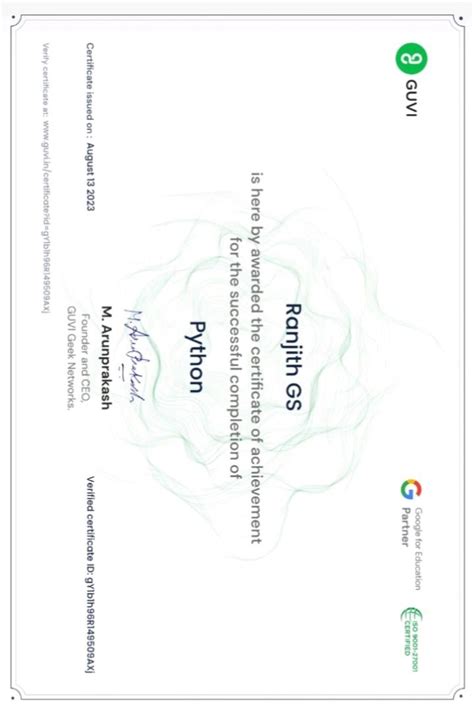 Ranjith G S Posted On Linkedin