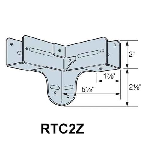 Simpson Strong Tie Rtc2z Zmax Rigid Tie® Corner Connector