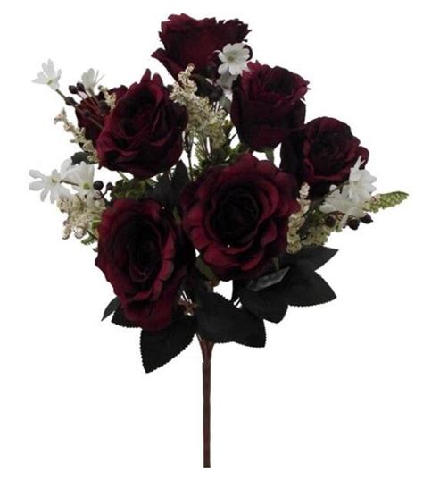 Burgundy Roses 52cm Artificial Flowers