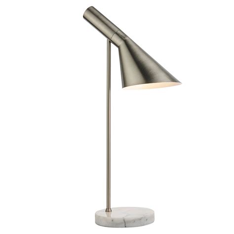 Industrial Style Chrome Designer Task Lamp Marble Base Stillorgan Decor