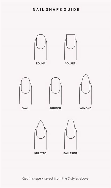 Nail Cut Style Pointed Nail Shape Mail Shape Chart The Perfect Nail