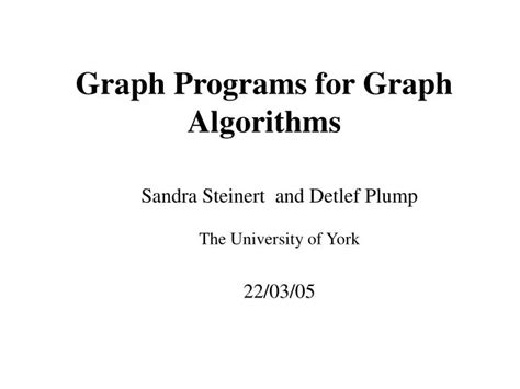 Ppt Graph Programs For Graph Algorithms Powerpoint Presentation Free