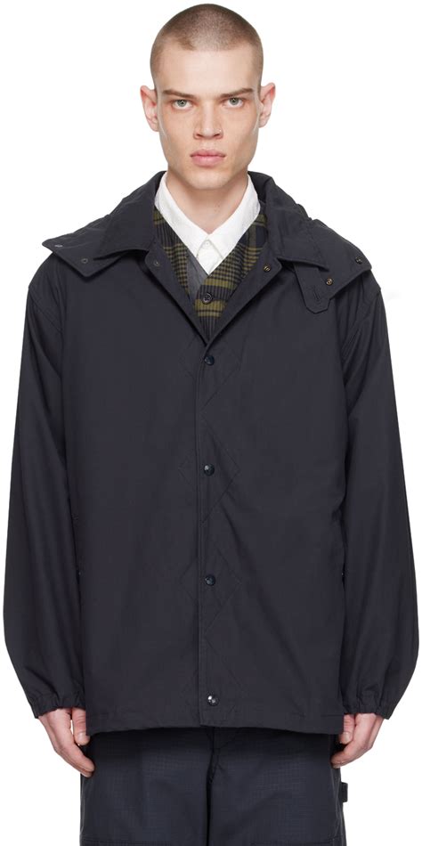 Engineered Garments Navy Hooded Jacket Ssense