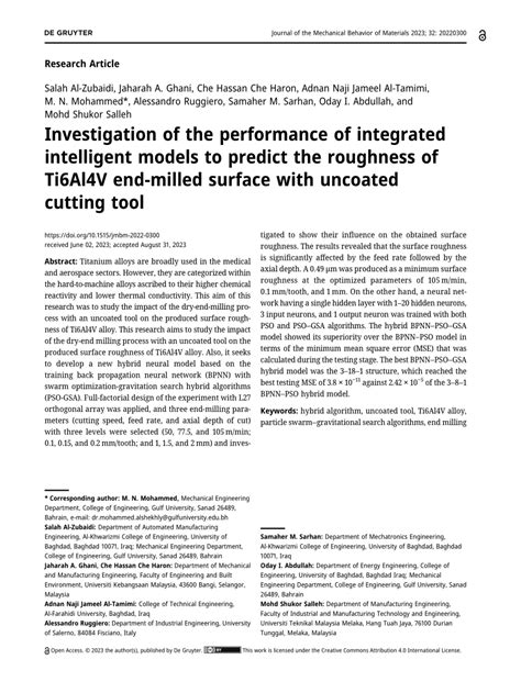 Pdf Investigation Of The Performance Of Integrated Intelligent Models