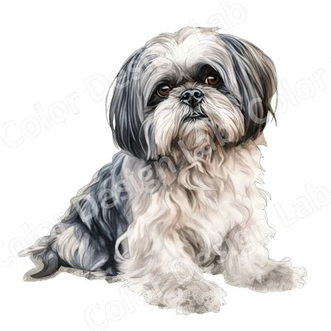Calm Shih Tzu Digital Bundle 8 Art Printables High Resolution Images