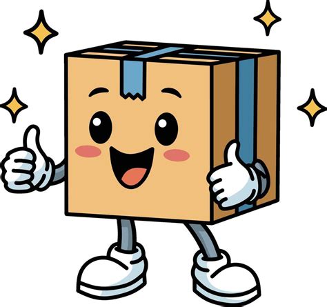 Cute Package Box Mascot Illustration 48387035 Vector Art At Vecteezy