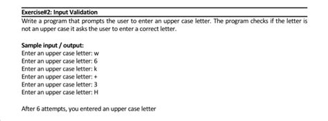 Solved Exercise2 Input Validation Write A Program That
