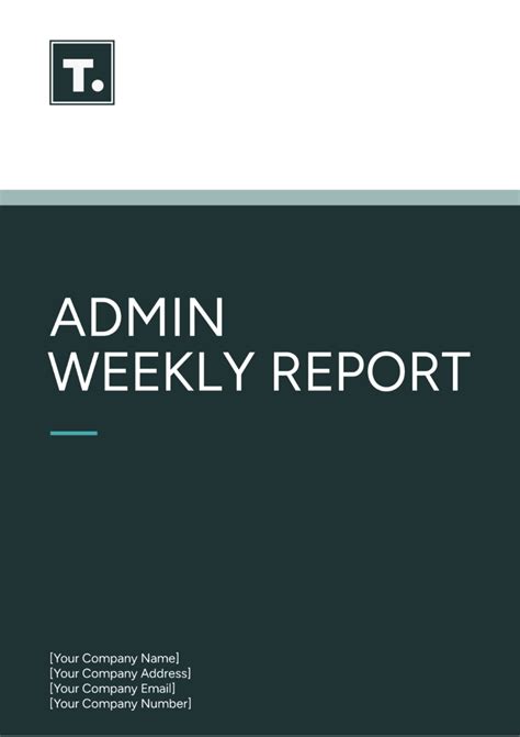 Admin Weekly Report Template Edit Online And Download Example