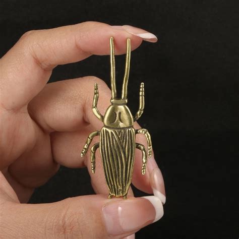 Tricky Funny Cockroach Antiqued Chinese Solid Brass Statue Figurine Etsy