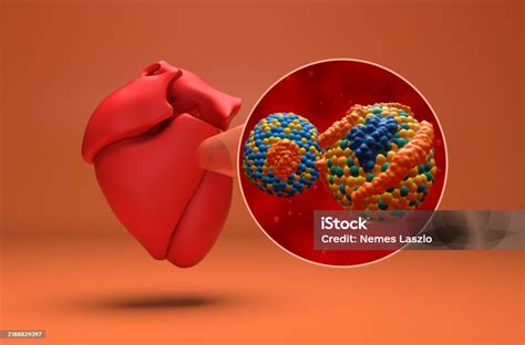 Lowdensity Lipoprotein Cholesterol Isometric View 3d Illustration Stock