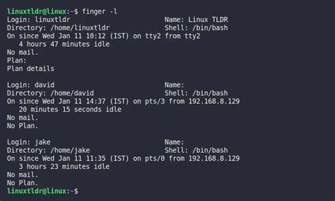 Beginners Guide For Finger Command In Linux