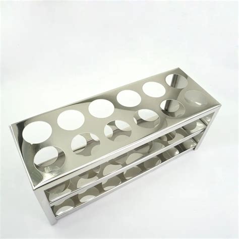 30mm Diam X 12 Holes Stainless Steel Test Tube Rack Holder Storage Lab