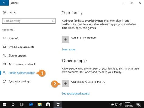 User Accounts In Windows 10 Customguide