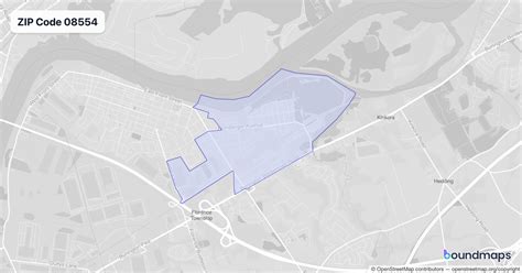 Zip Code 08554 Kml Boundary File Download Free