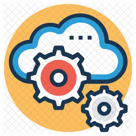 Cloud Engineering Icon Download In Colored Outline Style